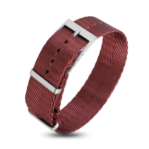 Custom Hot Sell Ribbed Watch Band Red Color in 20mm 22mm with NATO Band ...