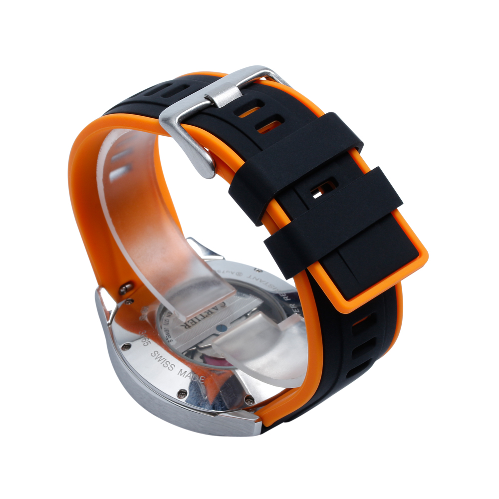 OEM Yellow And Black Silicone Rubber Watch Band Factory Watch Band ...