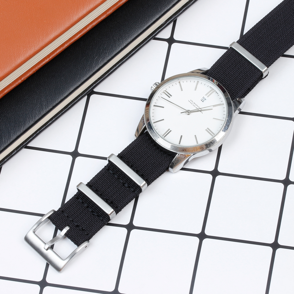 CONKLY OEM New Ribbed Watch Strap with 7 Colors in 20mm 22mm with NATO ...