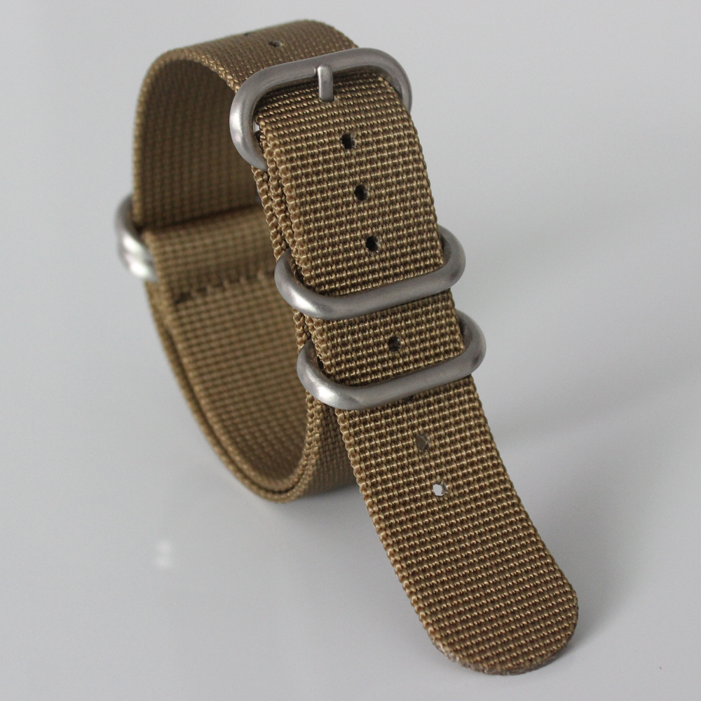 Custom Olive ZULU Watch Band 5 Rings for Mechanical Watches SEIKO OMEGA ...